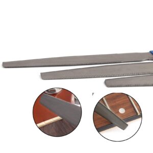 Holmer Tapered Nut Files Double Edge Nut Slotting Files Set Fret Crowning Files Luthier Tools for Electric Guitar Set of 3Pcs.