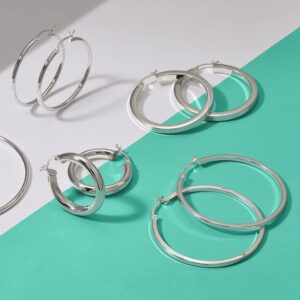 Silpada 'Winning Streak Tube Hoop Earrings' in Sterling Silver