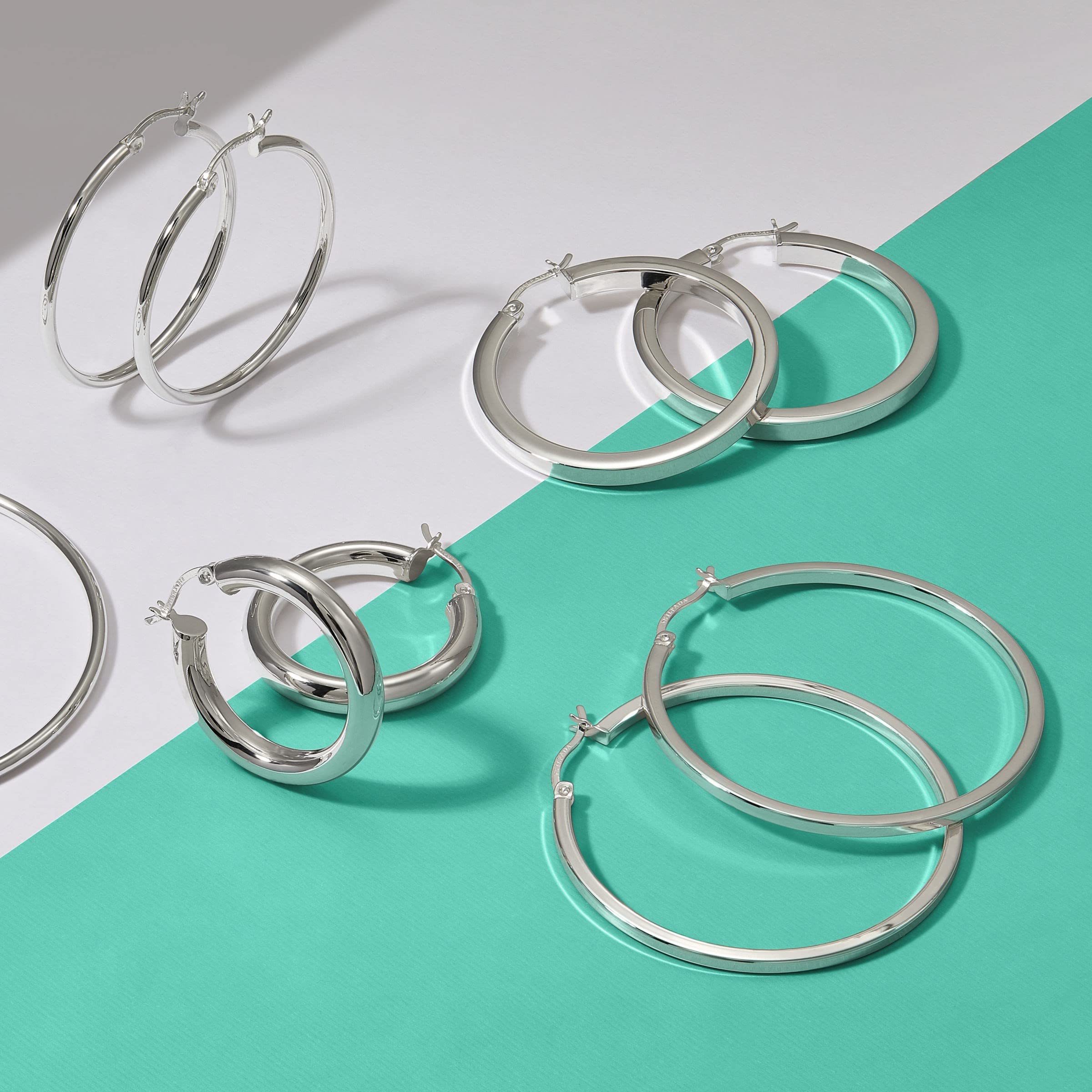 Silpada 'Winning Streak Tube Hoop Earrings' in Sterling Silver