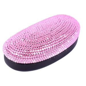 eyeglasses glasses case pink bling crystal rhinestone hard shell protective large eyeglass case for eyeglasses sunglasses