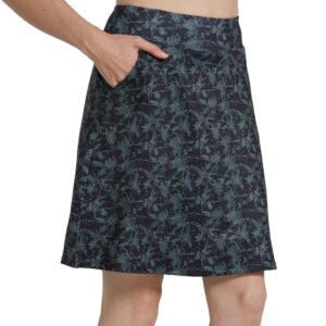 Women Skorts Knee Length Skirts Causal Skorts Skirts with Pockets Golf Skirt Plus Size Skorts Longer Length Tennis Skirt Leaf M