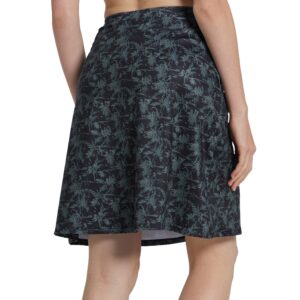 Women Skorts Knee Length Skirts Causal Skorts Skirts with Pockets Golf Skirt Plus Size Skorts Longer Length Tennis Skirt Leaf M