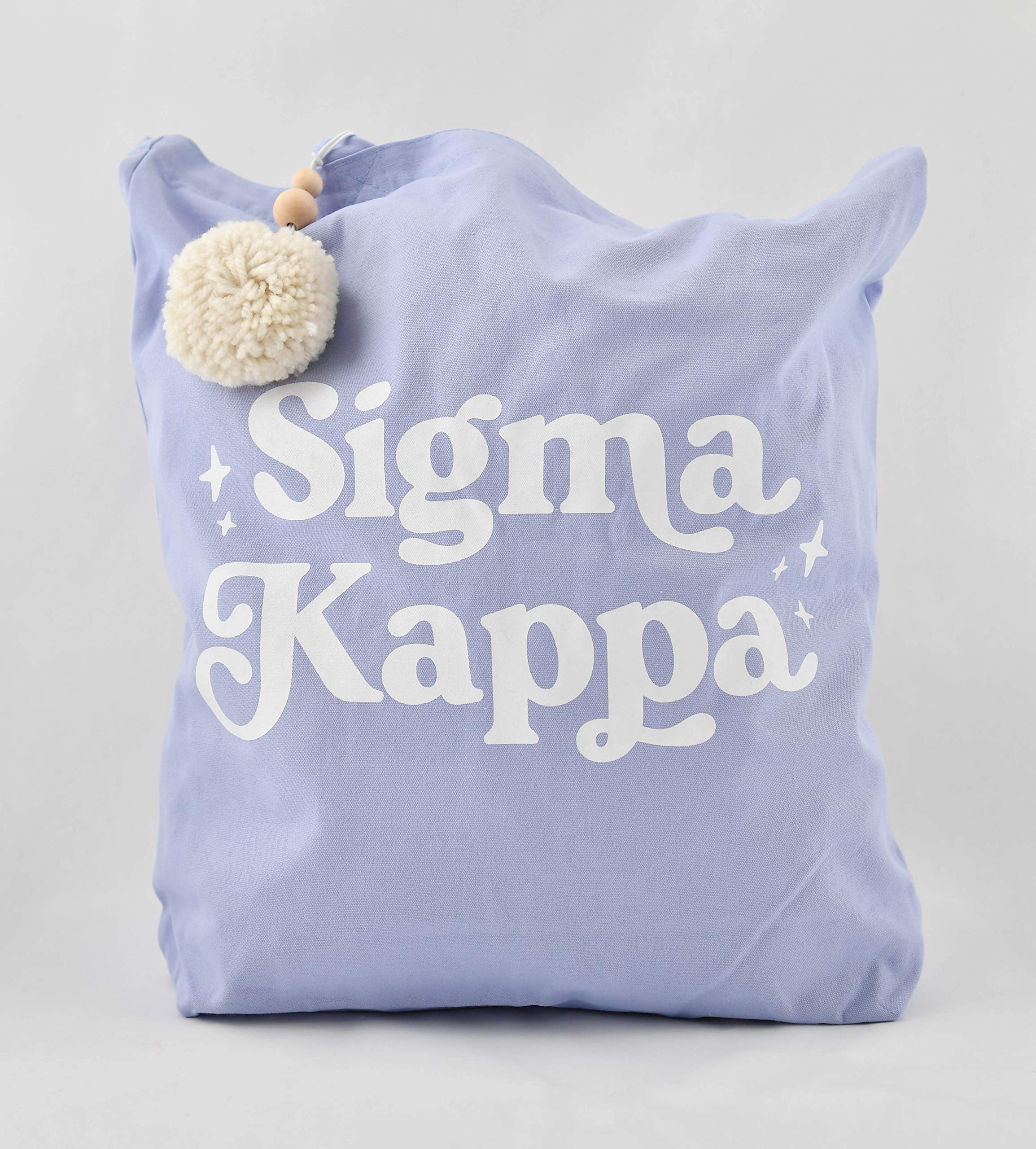 Sorority Shop Sigma Kappa Retro Pom Pom Tote Bag