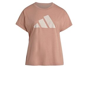 Adidas Women's Plus Size Sportswear Winners 2.0 T-Shirt, Ambient Blush Melange, 2X