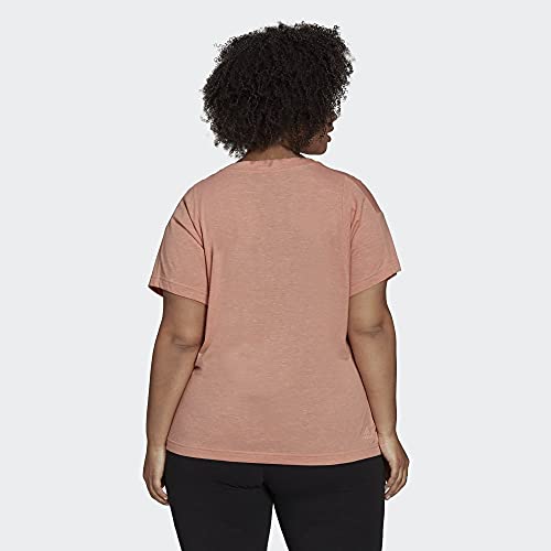 Adidas Women's Plus Size Sportswear Winners 2.0 T-Shirt, Ambient Blush Melange, 2X