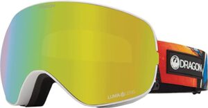 dragon alliance x2s smaller fit hot duck w/gold ion lens snow goggles