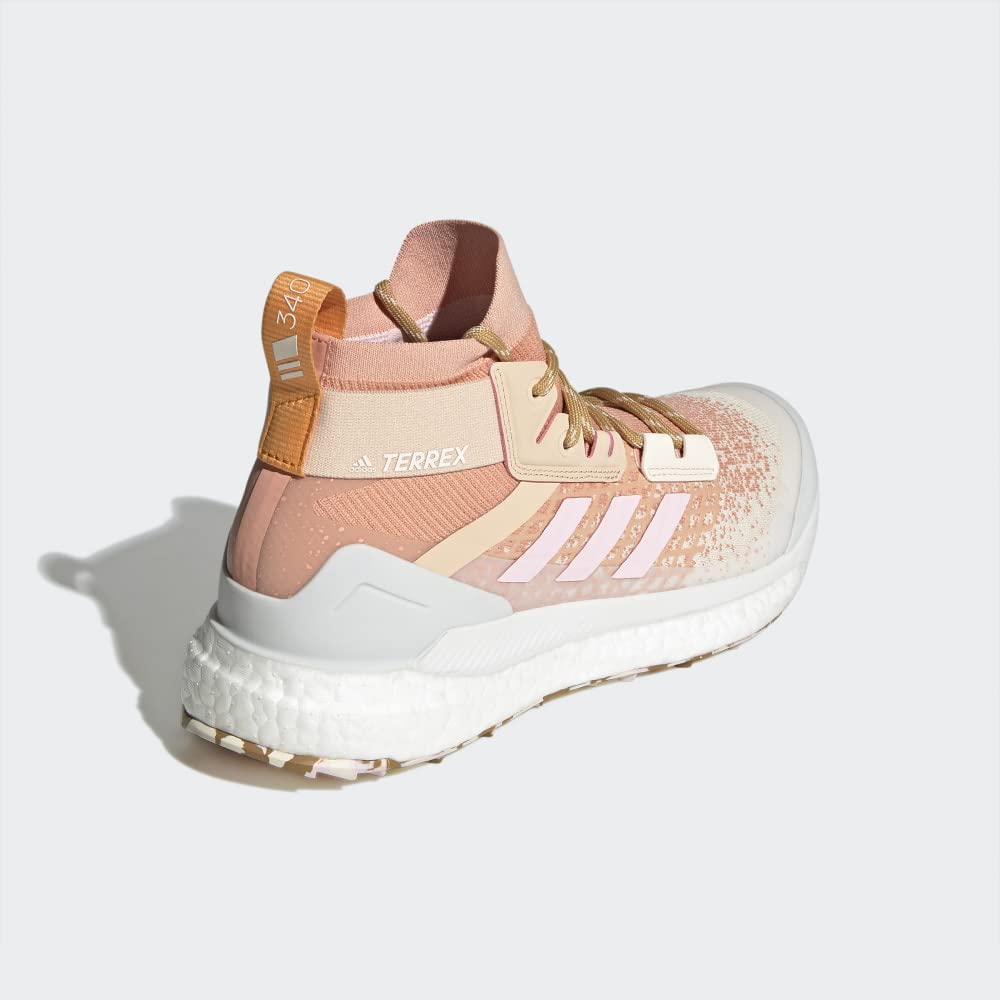 adidas Women's Terrex Free Hiker Primeblue Hiking Shoes, Ambient Blush/Clear Pink/Wonder White - 6