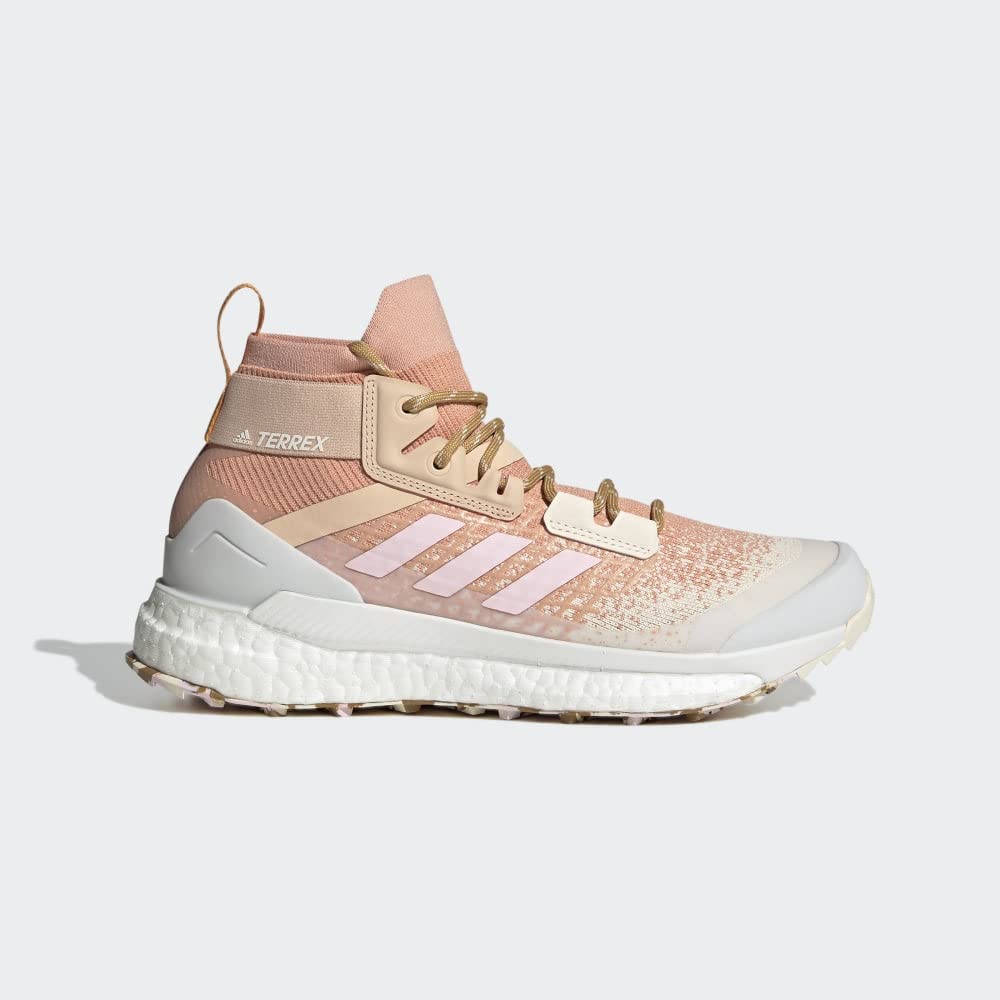 adidas Women's Terrex Free Hiker Primeblue Hiking Shoes, Ambient Blush/Clear Pink/Wonder White - 6