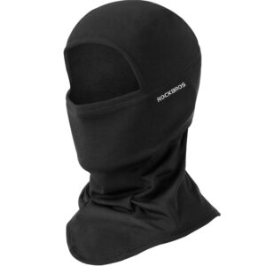 rockbros ski mask balaclava for men cold weather scarf windproof thermal winter women neck warmer hood for cycling hiking black