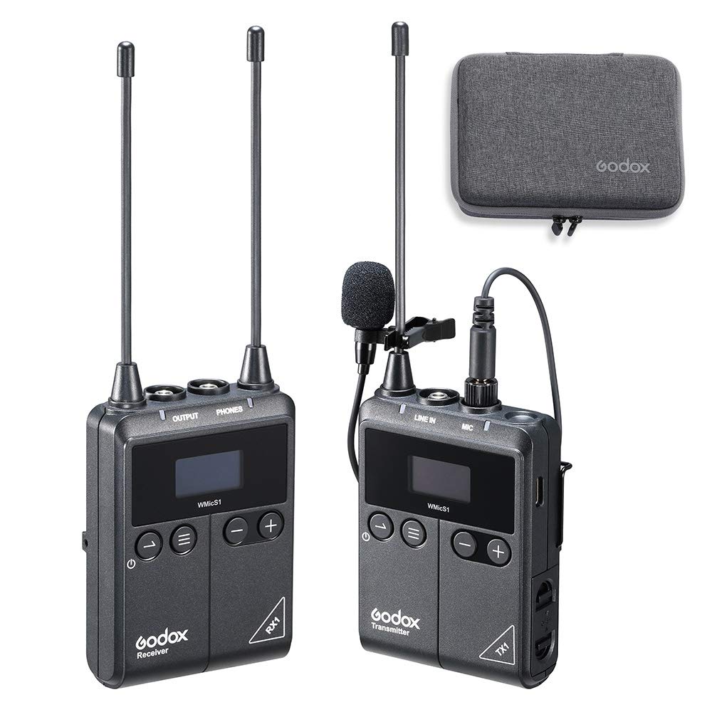 Godox WMicS1 UFH Wireless Microphone System 1 with Omni Lavalier Microphone