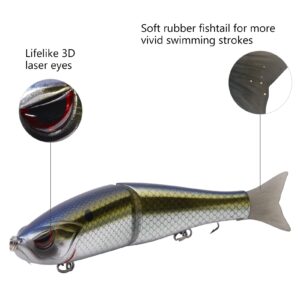 Bassdash SwimShad Glide Baits Jointed Swimbait Bass Pike Salmon Trout Muskie Fishing Lure