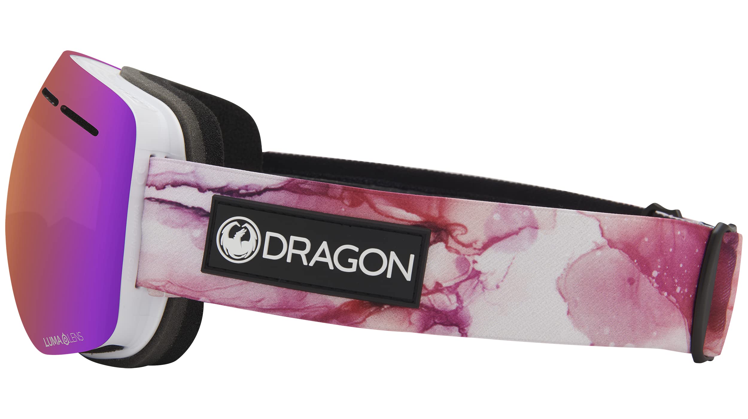 Dragon Alliance Mens X1S Snow Goggles, Merlot/Lumalens Purple Ion, Lumalens Light Rose, OFA