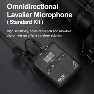 Godox WMicS1 UFH Wireless Microphone System 1 with Omni Lavalier Microphone