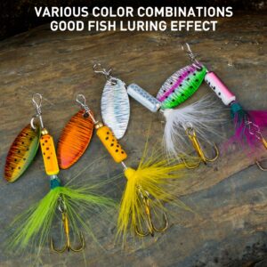 THKFISH Spinner Baits Fishing Spinners Spinnerbait Trout Lures Fishing Lures for Bass Trout Crappie A-1/5oz 4pcs