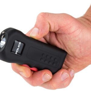 Police 512 Stun Gun with LED Flashlight Rechargeable, Black