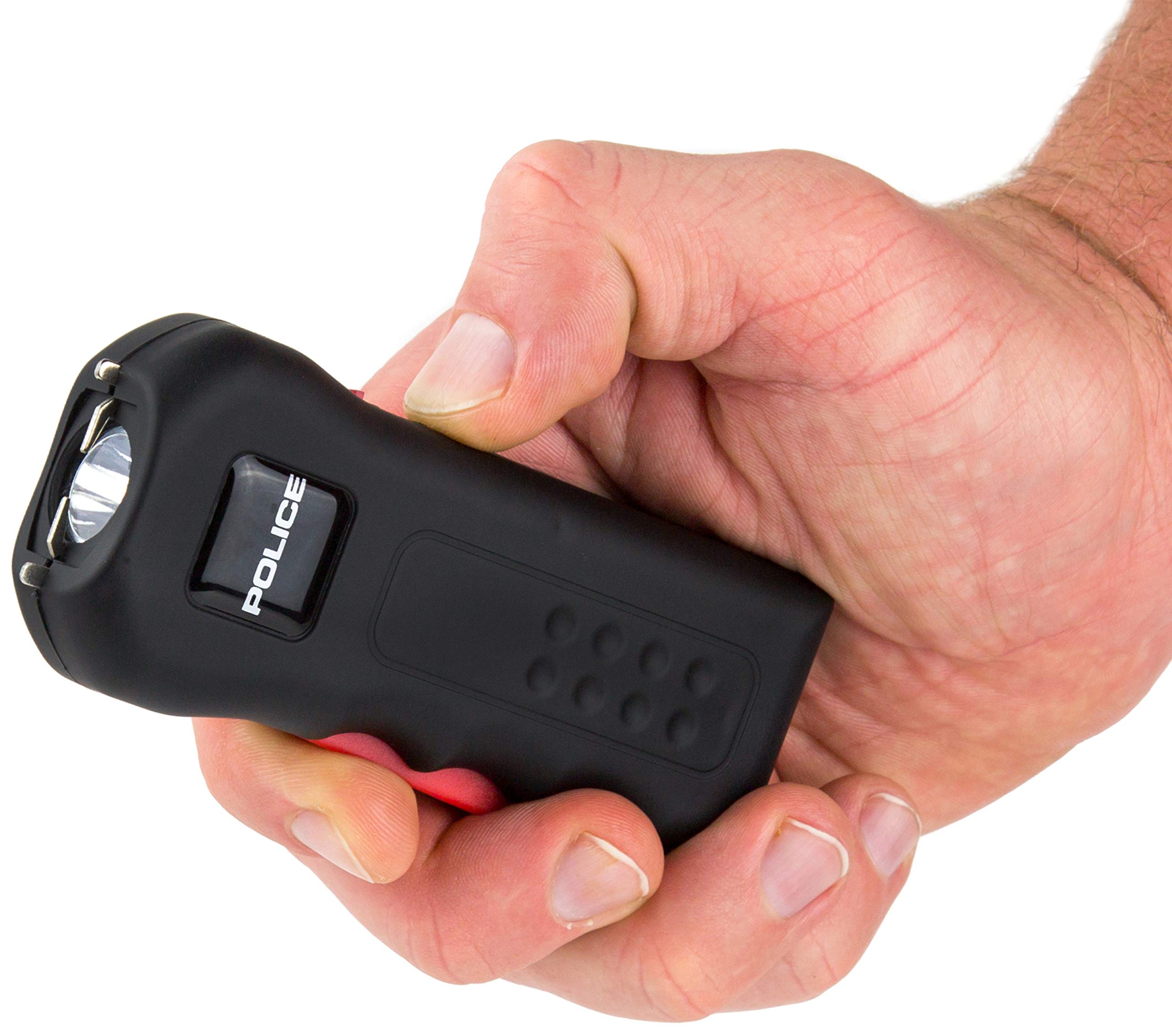 Police 512 Stun Gun with LED Flashlight Rechargeable, Black