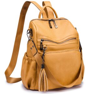 roulens women's fashion backpack purses,large travel backpack for women leather design ladies college shoulder bags