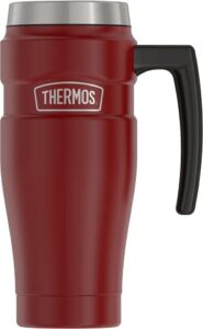 thermos stainless king vacuum-insulated travel mug, 16 ounce, rustic red