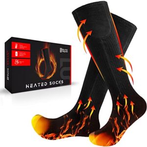 2024 upgraded 4000mah rechargeable heated socks for men women - washable electric thermal warming socks for hunting winter skiing outdoors - battery included