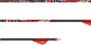 carbon express d-stroyer mx hunter 350 6pk fletched arrows, red, camo, one size (51148)