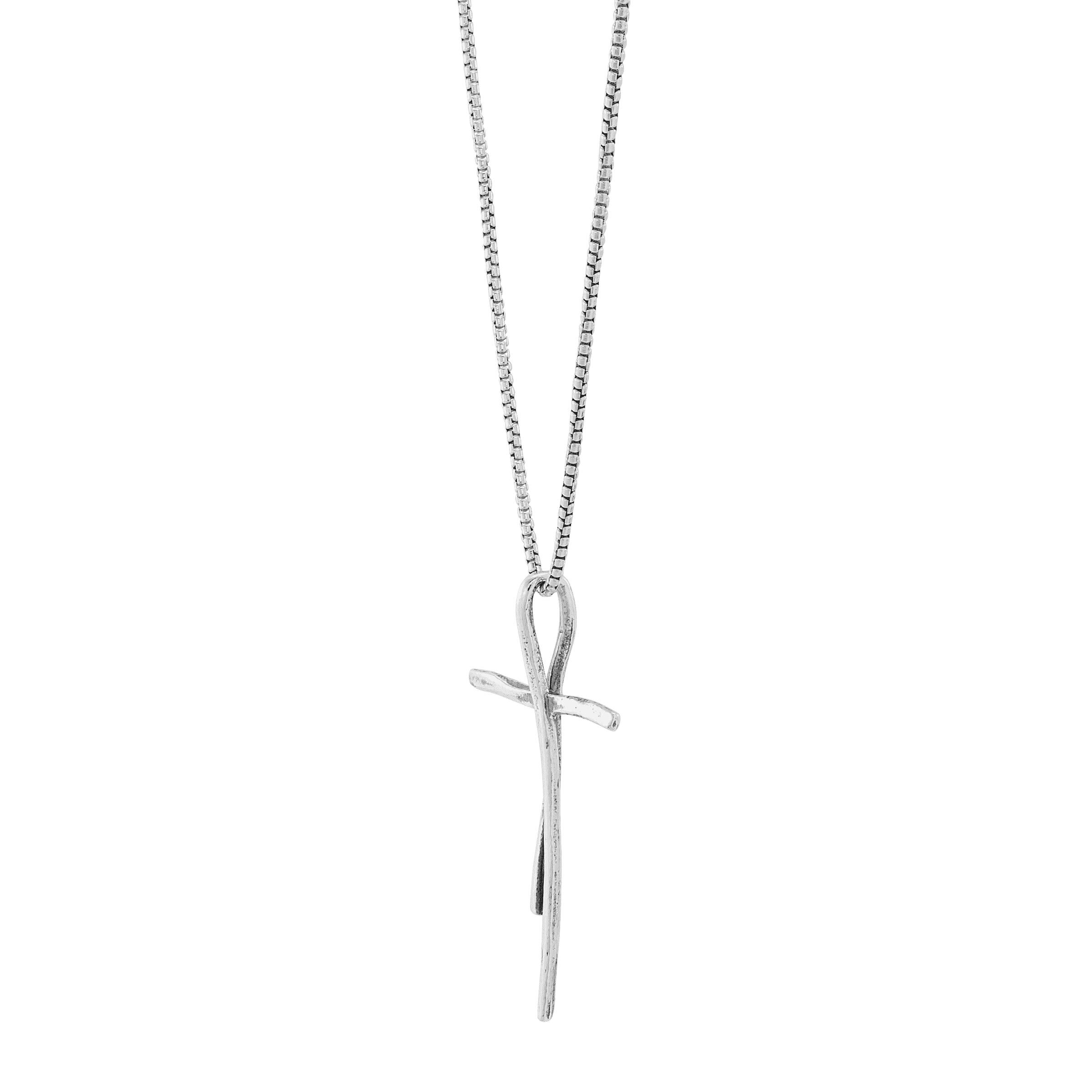 Silpada 'Organic Cross' Pendant Necklace in Sterling Silver, 18" + 2"