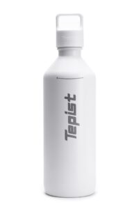 tepist thirtyo 30oz stainless steel bottle compatible with sodastream machines | powder coated white | vacuum sealed | double walled | leak-proof | easy to carry | reusable bottle