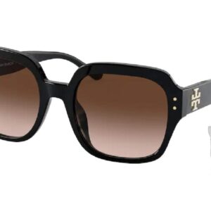 Tory Burch TY7143U 170913 56M Black/Dark Brown Gradient Square Sunglasses for Women + BUNDLE with Designer iWear Eyewear Kit