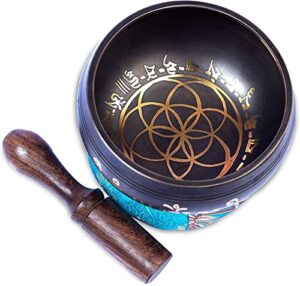 tibetan singing bowl set bronze - master healing grade - authentic handcrafted sound bowl by himalayan bazaar