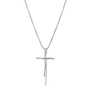 silpada 'organic cross' pendant necklace in sterling silver, 18" + 2"