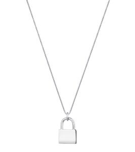 yl women's lock necklace 925 sterling sliver lock pendant 18k white gold plated jewelry