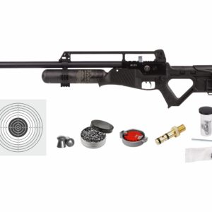 Hatsan Blitz Full Auto PCP .30 Cal 730 fps 53 FPE w/ 16-Shots 2 Magazines Air Rifle with Included Wearable4U 100x Paper Targets and 100x .30cal Pellets Bundle