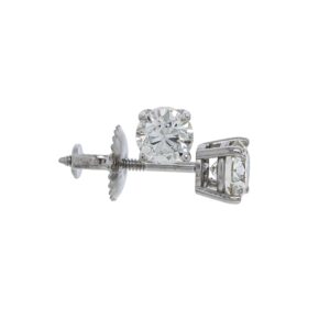 igi certified 1.00 carat lab-created diamond stud earrings 14kt white gold (h-j color vs2-si1 clarity)