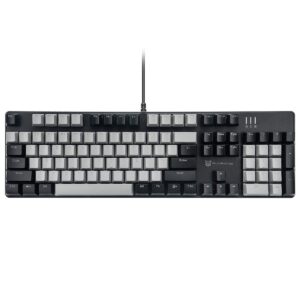 merdia mechanical keyboard gaming keyboard | blue switch black & grey backlit keyboard | 104 keys us layout | wired gaming keyboard | hot swappable mechanical keyboard | pc gaming keyboards