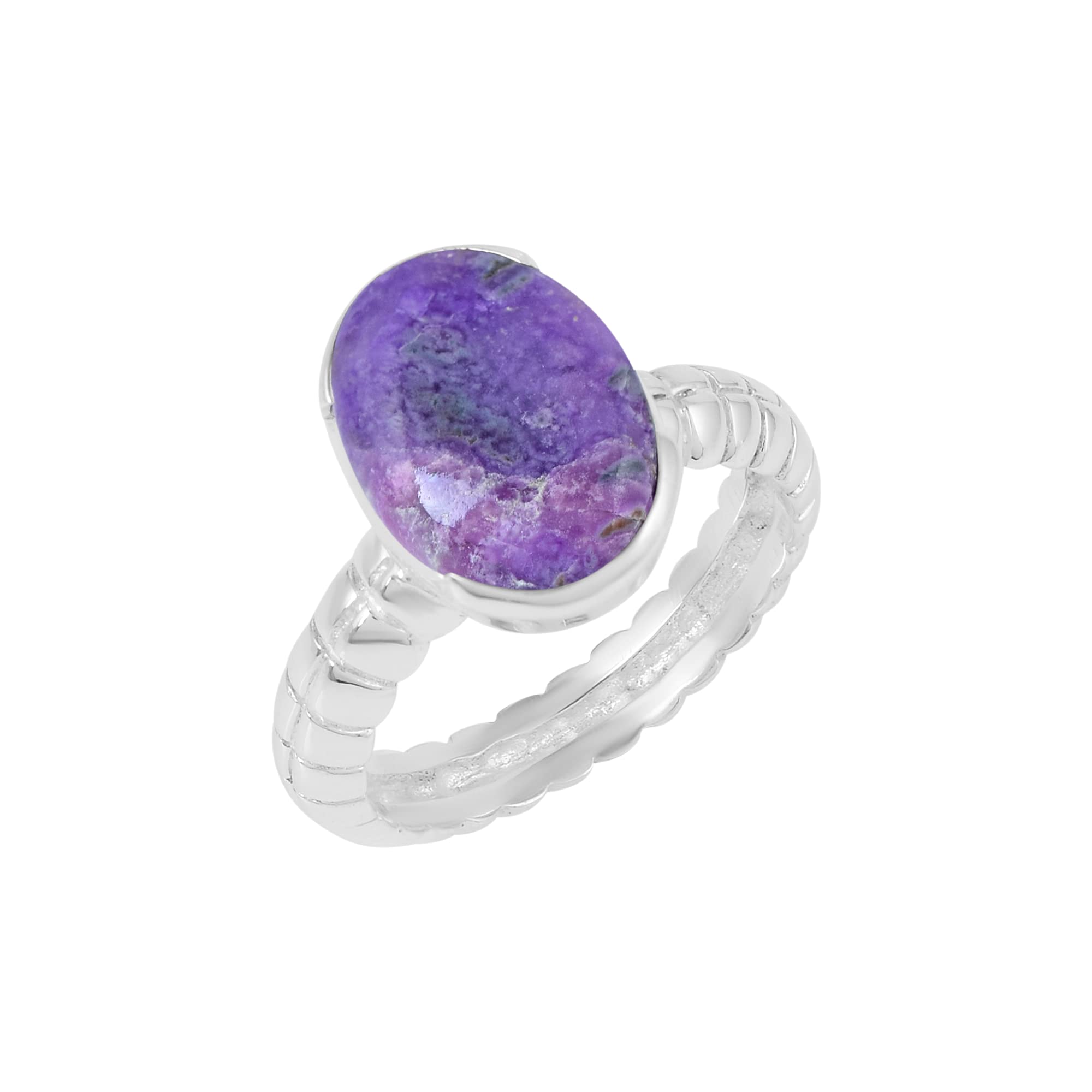 Ravishing Impressions Fabulous Sugilite Gemstone 925 Solid Sterling Silver Ring Designer Jewelry Gift For Her