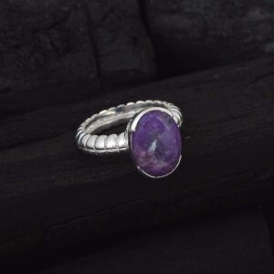 Ravishing Impressions Fabulous Sugilite Gemstone 925 Solid Sterling Silver Ring Designer Jewelry Gift For Her