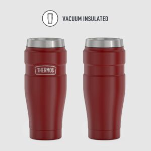 THERMOS Stainless King Vacuum-Insulated Travel Tumbler, 16 Ounce, Rustic Red