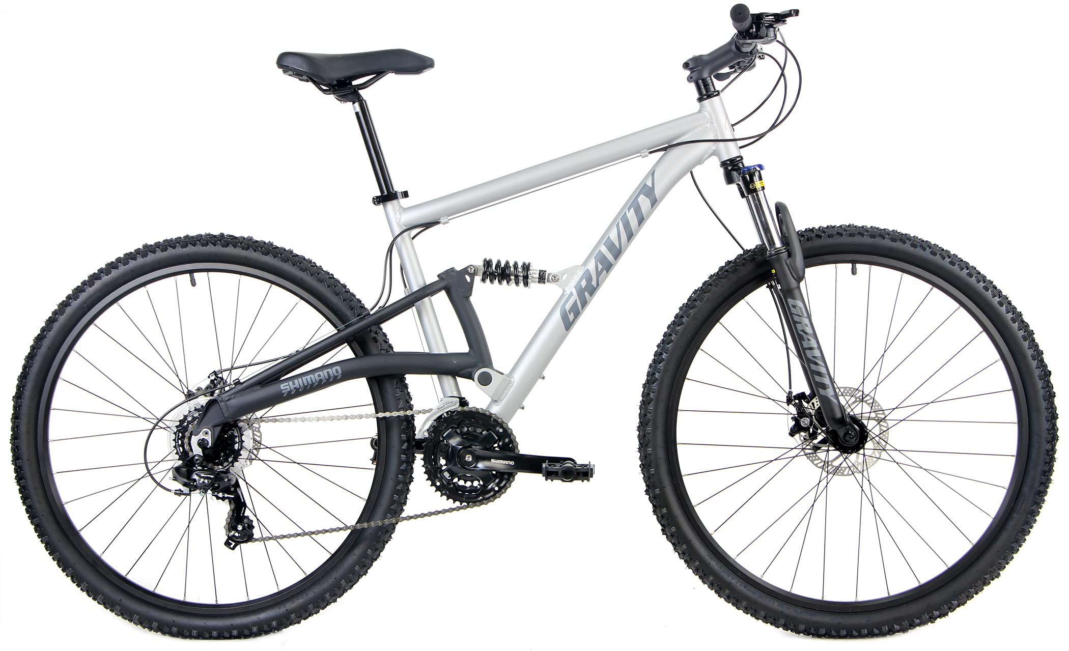 2024 Gravity FSX 29 LTD Dual Suspension 21 Speed Mountain Bike (Matt Ti Gray, 21 inch = Large/XLrg fits* 6'2" to 6'5")