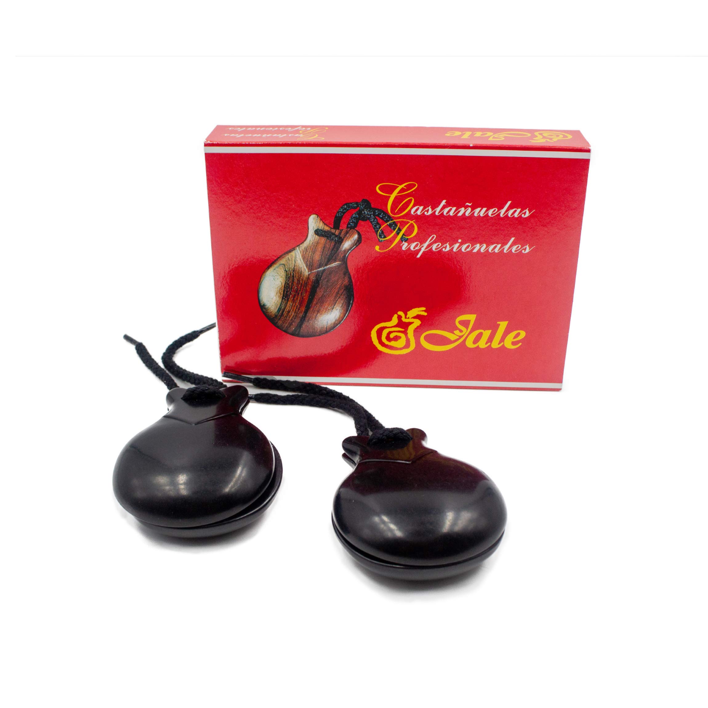 Jale Black Fiber Flamenco Castanets Amateur Model Spanish Castanet Size T-6 Adult Woman by Ole Ole Flamenco