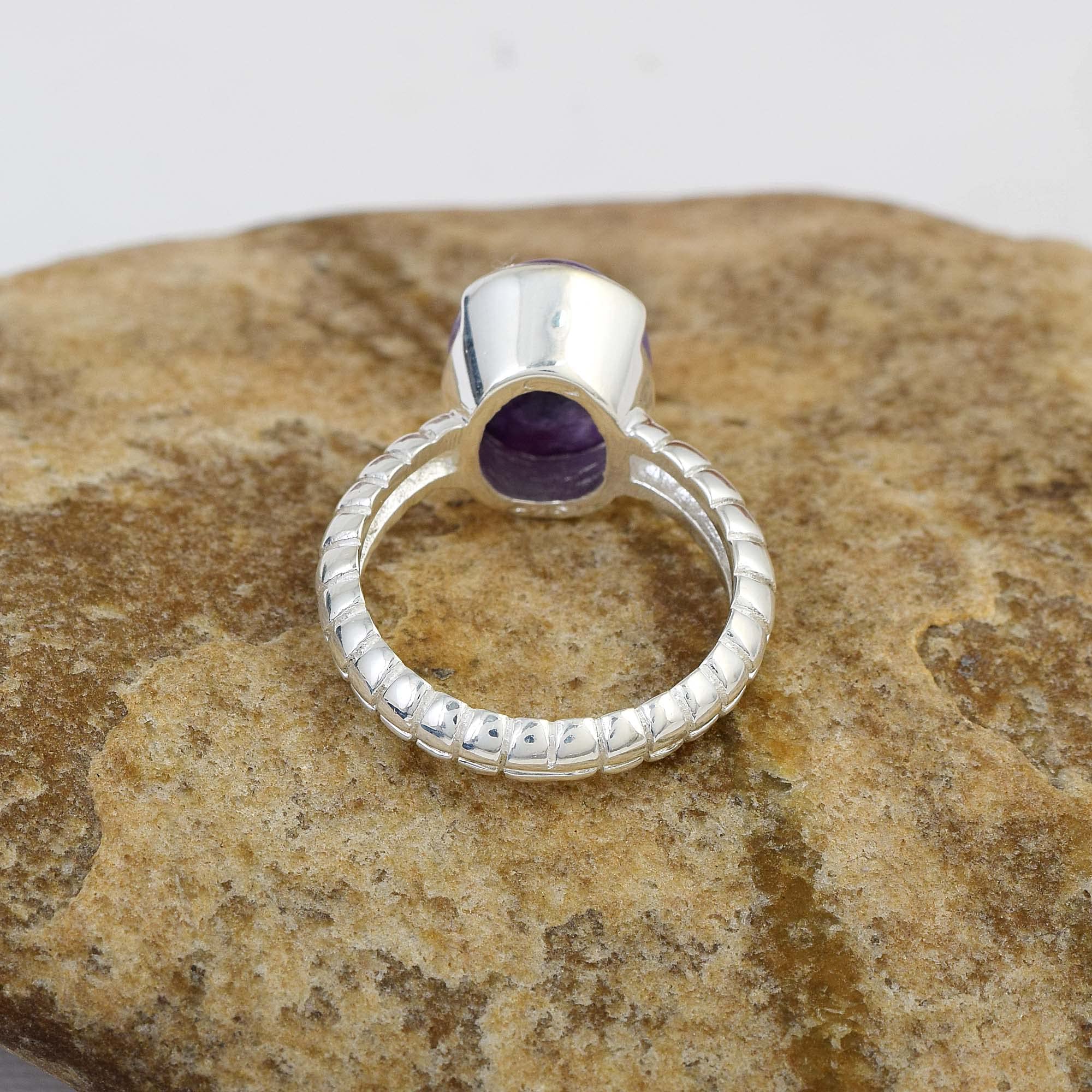 Ravishing Impressions Fabulous Sugilite Gemstone 925 Solid Sterling Silver Ring Designer Jewelry Gift For Her