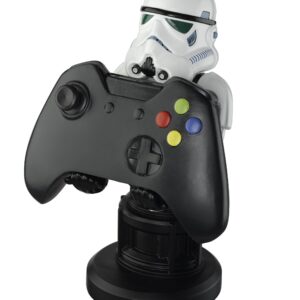 Exquisite Gaming: Star Wars Darth Vader (Original Series) & Stormtrooper (Classic Suit) - Mobile Phone, Gaming Controller Holders and Device Stands With Cable Guys Licensed Figures