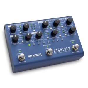 strymon nightsky time-warped reverberator reverb guitar effects pedal for electric and acoustic guitar, synths, vocals and keyboards