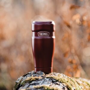 THERMOS Stainless King Vacuum-Insulated Travel Tumbler, 16 Ounce, Rustic Red