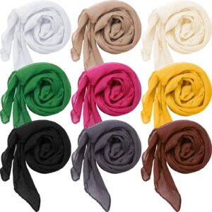 patelai 9 pieces women scarf shawl wrap head scarves big head scarf soft linen scarf, candy color