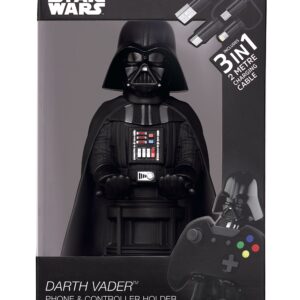 Exquisite Gaming: Star Wars Darth Vader (Original Series) & Stormtrooper (Classic Suit) - Mobile Phone, Gaming Controller Holders and Device Stands With Cable Guys Licensed Figures