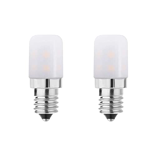 Makergroup E12 Dryer LED Light Bulb for Dryer Drum and Specific 120V S6 Water Dispenser Light Bulb WE05X20431 22002263 Candelabra Screw Base Night Light, 2W Cool White 6000K 2-Pack