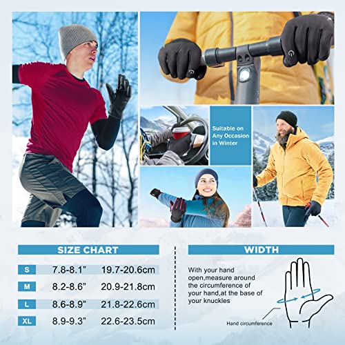 rivmount Winter Gloves Women Men,Touchcreen Insulated Warm Gloves Cold Weather Windproof Thermal Snow Gloves Skiing,Driving,Biking,Running 605