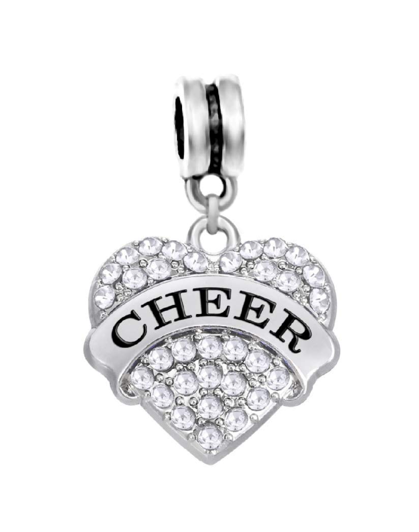 LaBenie Dangle Clear Crystal Cheer Charm Bead