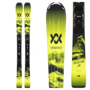 volkl deacon jr skis + vmotion 4.5 bindings 2021 - boys - 100 cm