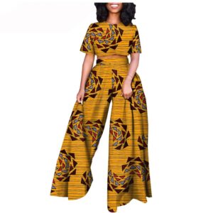 private customized tracksuit set for women african print tops and ankara pants plus size dashiki clothing tracksuit outfits wax cotton 649 xxs