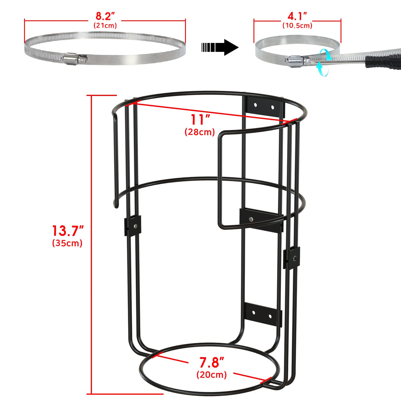 J JACKCUBE DESIGN Sturdy Metal Vertical Ball Storage Rack Standing Ball Holder Organizing Display Wall or Pole Mounted for 2 ball Storage Rack - MK735A